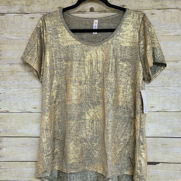 LuLaRoe | Tops | Nwt Lularoe Xl Classic T Gold And Blackish Grey Color ...